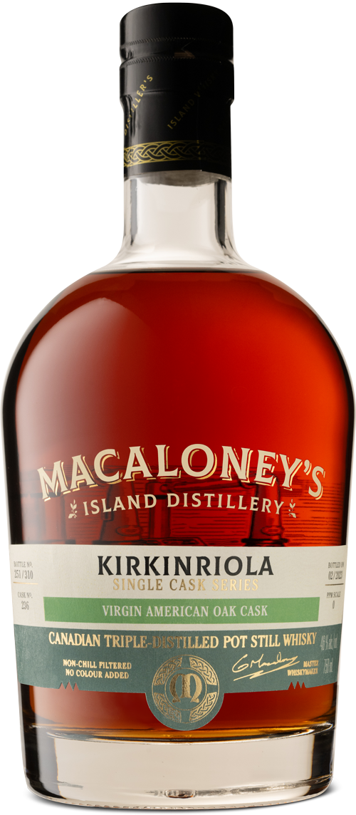Kirkinriola Virgin American Oak Cask – Macaloney Brewers & Distillers Ltd.